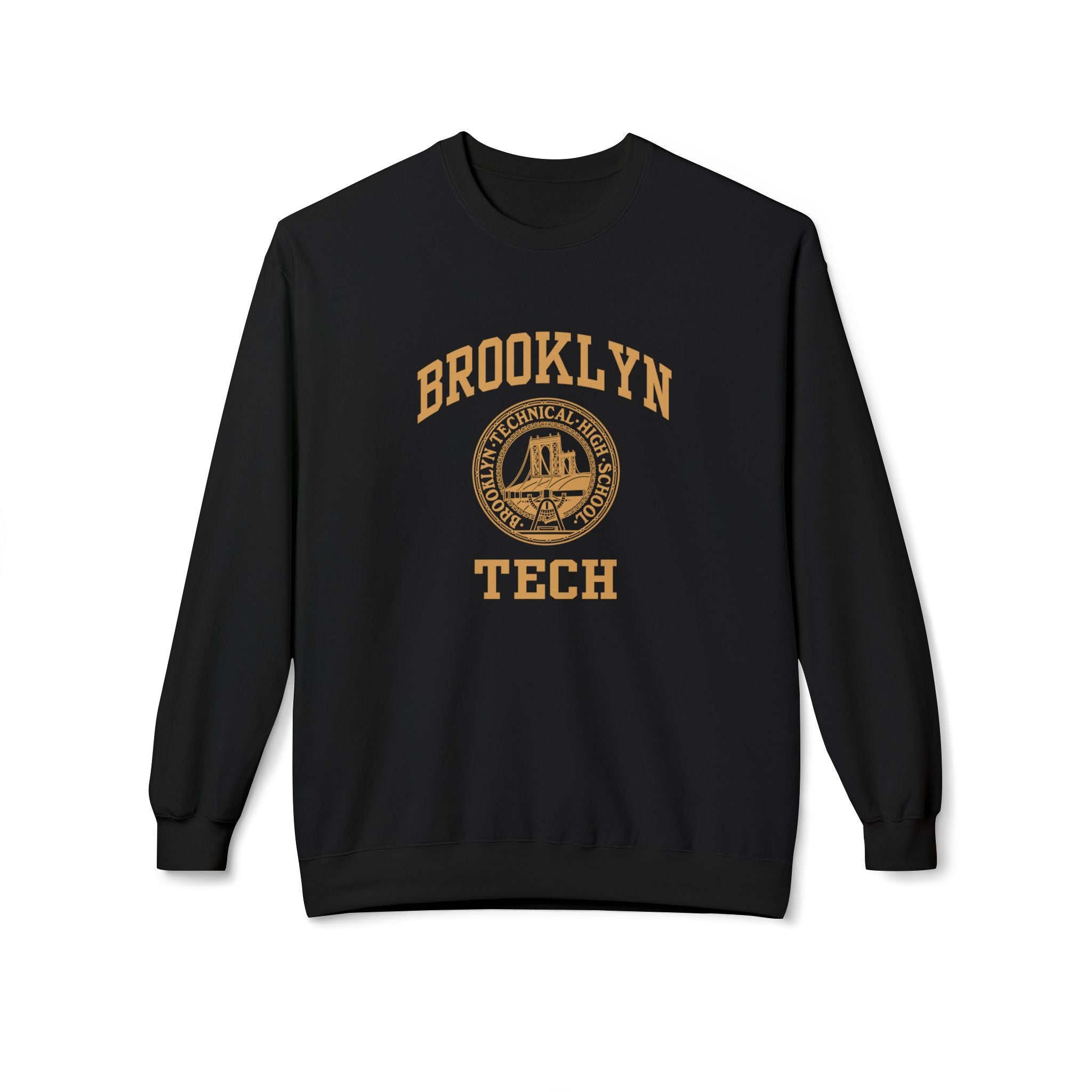 Brooklyn Tech Classic Logo - Men's Midweight Softstyle Fleece Crewneck ...